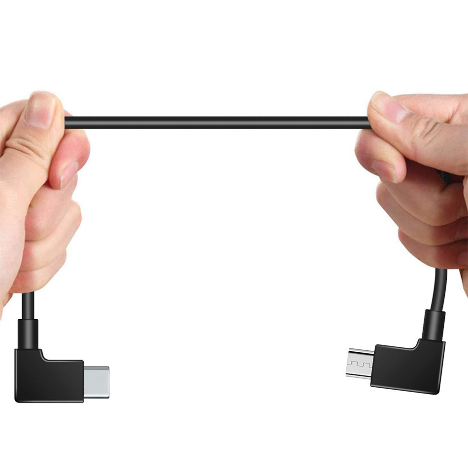 Right Angle 90 Degree Type-C to Micro-USB Cable (30cm)